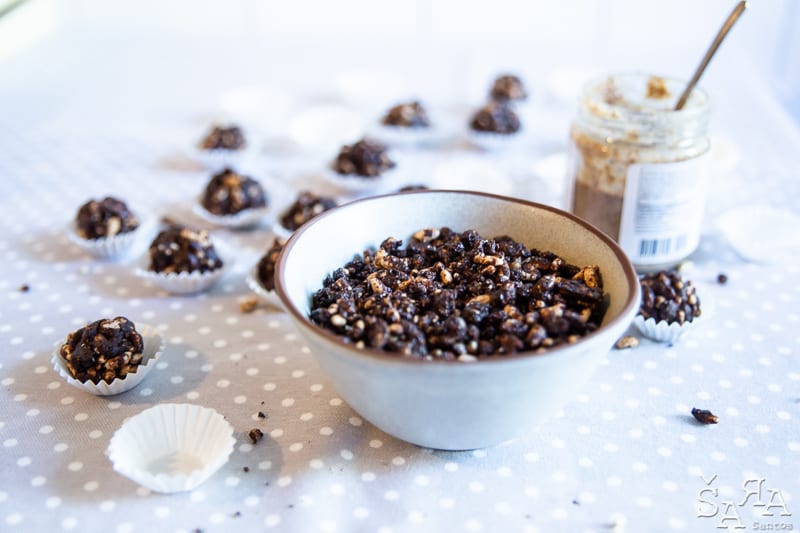Chocolates de arroz puff - Chocolate a mais